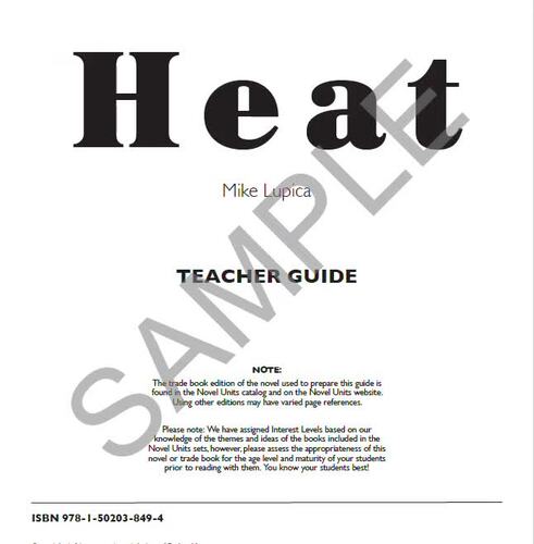 Heat Novel Units® Teacher Guide Novel Study | TPT