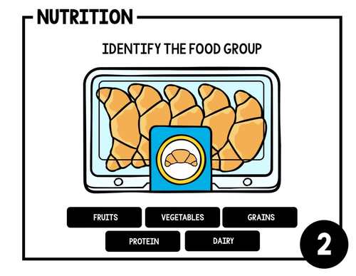 Nutrition Digital Task Cards Activity | Science Boom Cards™ by EzPz-Science