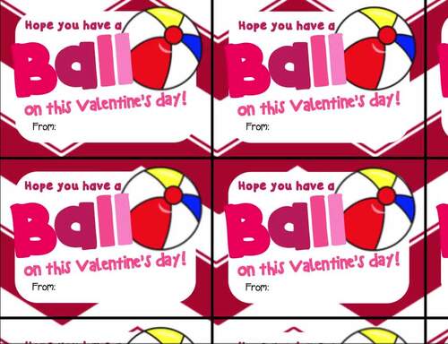 Stress Ball Valentine's Day Gift Tag-Hope you have a Ball on this ...
