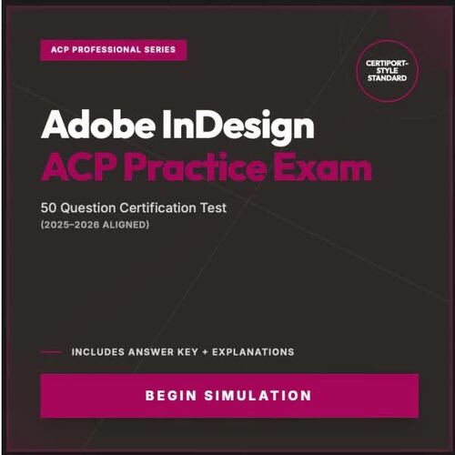 Adobe InDesign Practice Exam (2026) 50 Question Certification Test ...