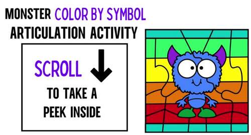 Halloween Monster Articulation Color By Code: SH, CH, TH, J | TPT
