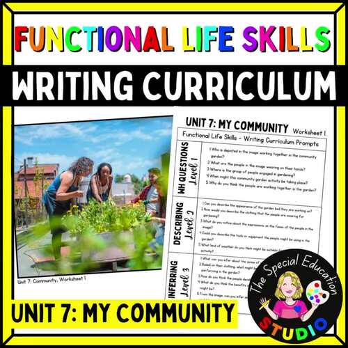 BUNDLE Functional Life Skills Special Education Writing Curriculum Week ...