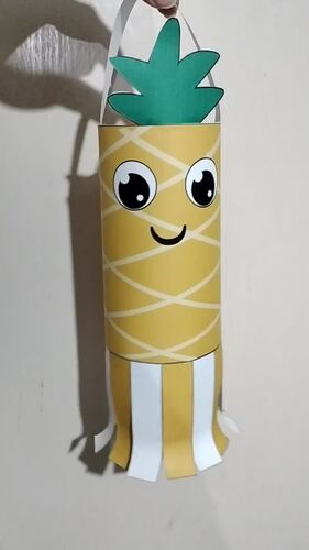 Pineapple Windsock Craft Hawaii Summer Craft Coloring Beach Day Craft Decor