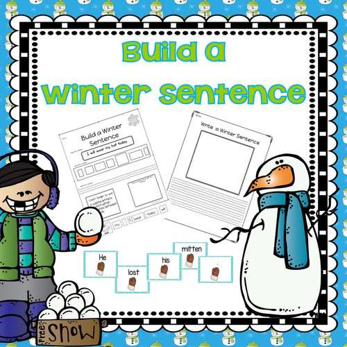 Winter Scrambled Sentences | Cut and Paste Sentences | Winter Writing ...