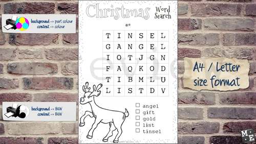 CHRISTMAS VOCABULARY Holiday Word Search Puzzle Worksheet Activities (1-3)