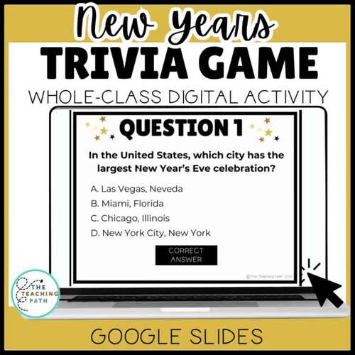 New Year's Trivia Game! NYE Traditions Around the World Activity ...