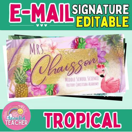 Librarian Media Specialist Email Signature for Back to School - Editable
