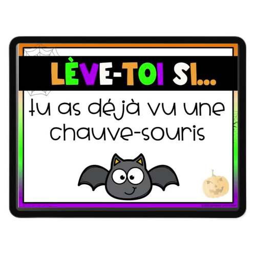 Lève-toi si... l'Halloween | French Halloween Stand Up Sit Down | TPT