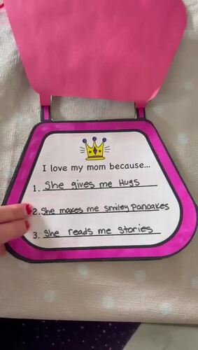 Mothers Day Purse Book Craft - Perfect Gift for Mom! - Print Ready!