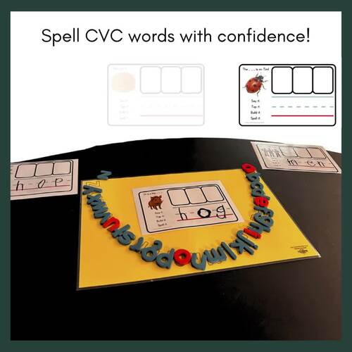 Build and Spell CVC Words with CVC Spelling Mats | Tap, Build & Spell ...