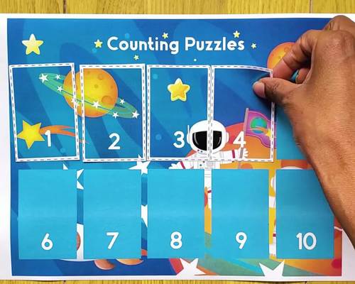Outer Space Counting Puzzles, Solar System Number Activity for Learning ...