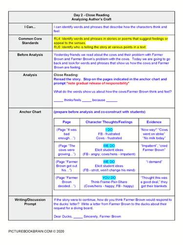 Click Clack Moo by Doreen Cronin Lesson Plan and Google Activities