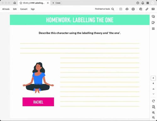 ESL Advanced Homework: Practise Labelling People & Using 'The One'