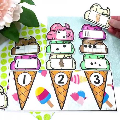 Ice Cream Math Activity for Number Identification - Summer Number Match ...