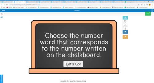 Number Recognition Assessment 60-70 Boom Cards by Hands-on Multilingual Fun