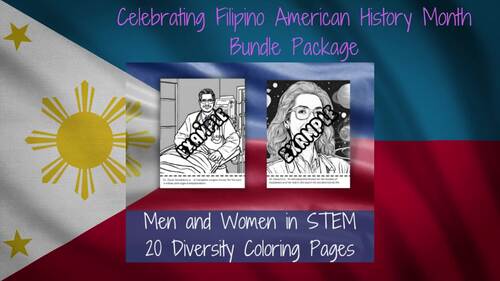 October Filipino American History Month: 20 Coloring Pages Bulletin ...