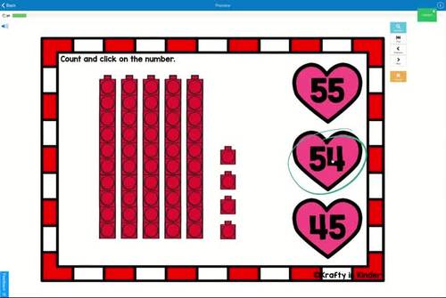 Place Value Games February Math Boom Cards by Krafty In Kinder Shop
