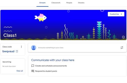 Animated Google Classroom Headers (Aquarium) Banners - Distance Learning