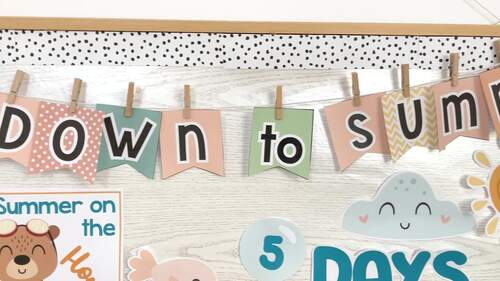 50% OFF Countdown to Summer Classroom Decor, Bulletin Board Kit, EOY ...