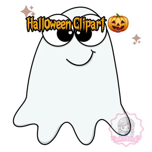 Halloween Cuties Clipart | Spooky Pumpkin Ghost element | Commercial use