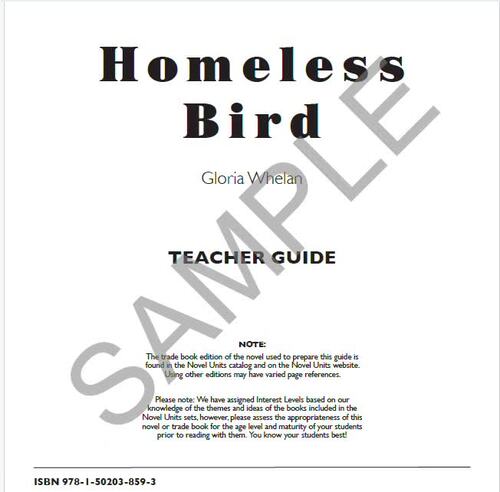 Homeless Bird Novel Units® Teacher Guide Novel Study | TPT