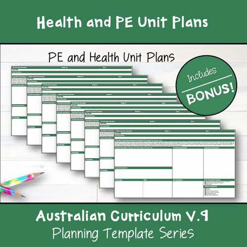 V9 Australian Curriculum HPE Unit Plan Templates - Years 7-10 Bundle Pack