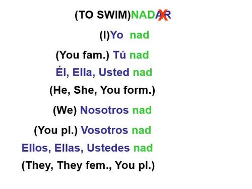 Spanish Irregular Verbs Present Tense PPT Model: how to conjugate verbs