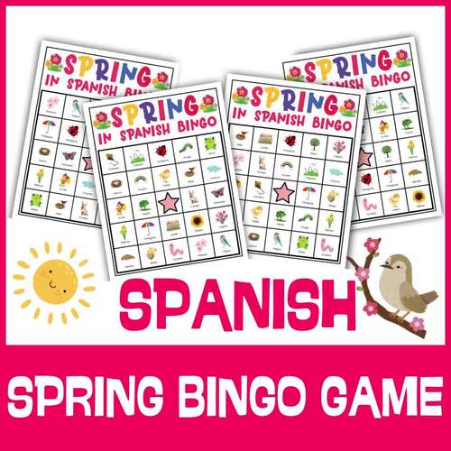 Spring in Spanish Bingo - Bingo de Primavera en Español by ...