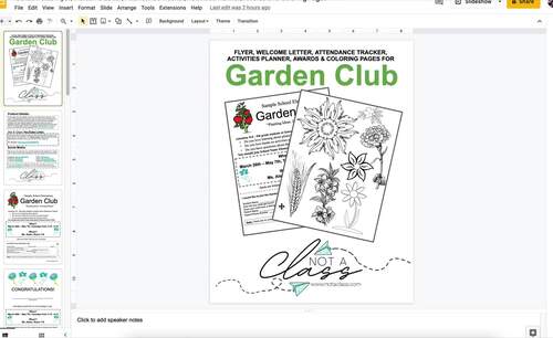 Garden Club Flyer & More + Life Cycle of Mango & Avocado Activties - Bundle