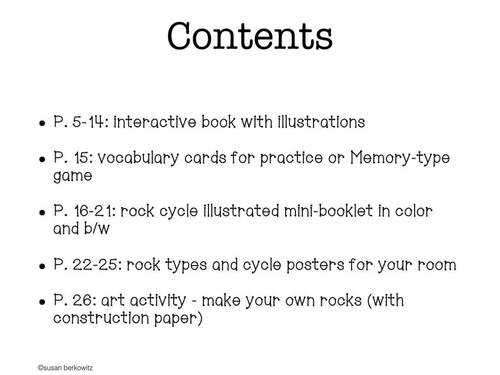 Rocks Interactive Book and Language Activities for Speech Language