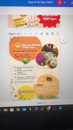 EDITABLE Child Care or Daycare Advertisements (Facebook and Flyer Combo)