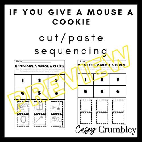 If You Give a Mouse a Cookie Writing Sequencing Coloring Bulletin Board ...