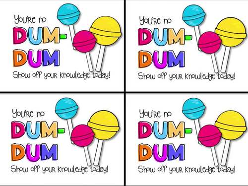 Sweets Testing Motivation Tags BUNDLE-Twix, DumDums, Oreo, Gummy Bears ...