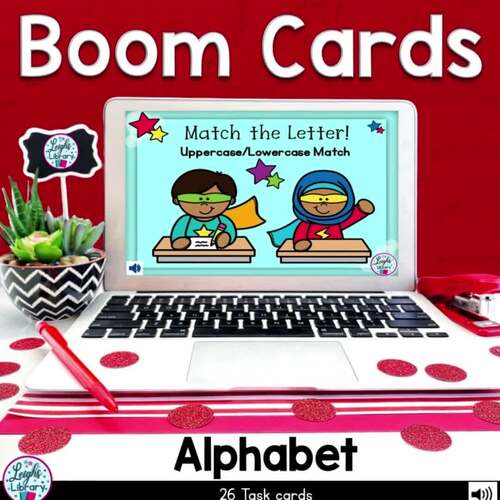 Boom Cards™ Superhero Alphabet Match by Leigh's Library | TPT