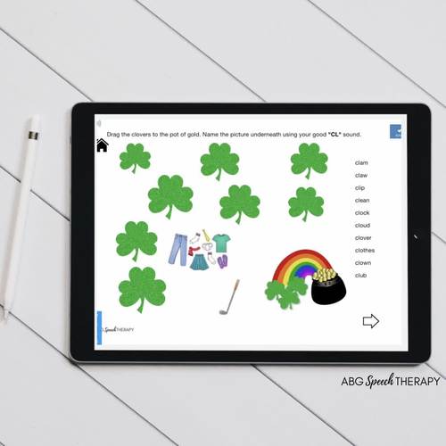 L Blends St. Patrick's Day Articulation Boom Cards™ for Speech Therapy