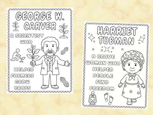 Black History Month Heroes Printable Coloring Pages| Famous African ...