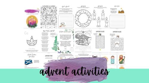 A Light is Coming Advent Activities for Kids by Deirdre Skipper | TPT
