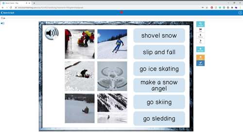 Winter Vocabulary #2 BOOM CARDS for Adult ESL by Rike Neville | TPT