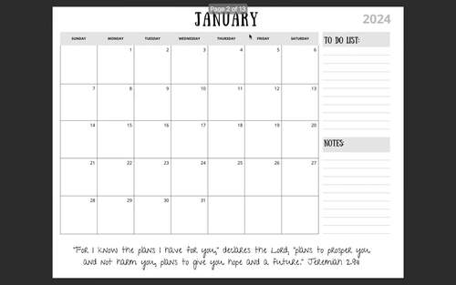 2024 Monthly Bible Verse Calendar by Charley Windham Johnson | TPT