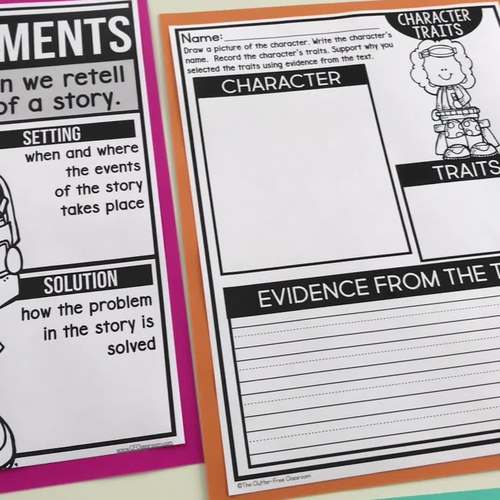 RL1.3 STORY ELEMENTS First Grade (CCSS RL 1.3 and TEKS 1.9A and 1.9B)
