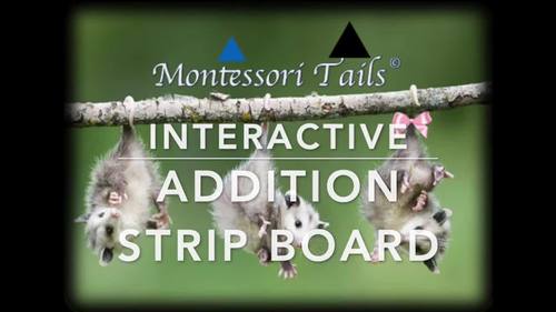 Interactive Addition Strip Board by Montessori Tails | TpT
