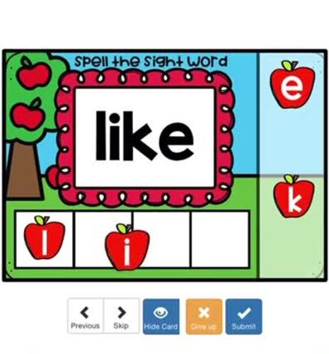 Boom Cards - Apple Sight Words by To Teach A Mockingbird | TPT