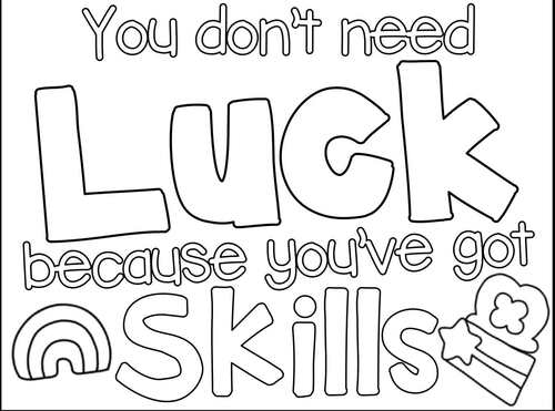 Lucky Charms Testing Motivation Bulletin Board & Coloring Pages-You don ...