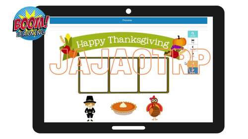 Thanksgiving Sequencing - Boom Cards Distance Learning by jajaotrp