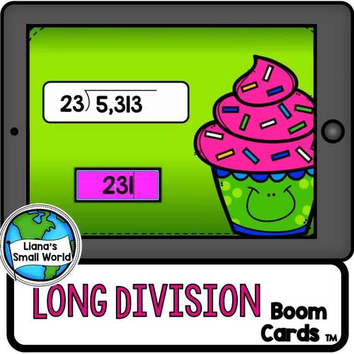 Long Division Without Remainders Digital Task Cards BOOM tm | TPT