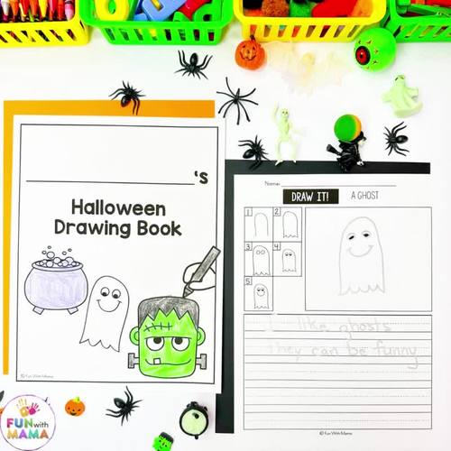 Halloween Directed Drawing by Fun With Mama | Teachers Pay Teachers