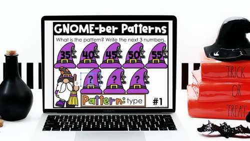 Halloween Numerical Patterns Task Cards - Skip Counting Practice ...