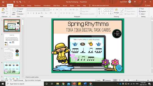 Spring Drag and Drop Activity for Tika Tika by Miss Jayna's Music