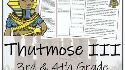 Thutmose III Close Reading Comprehension Activities | 3rd Grade & 4th Grade