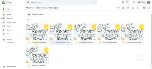 End of the Year DIGITAL Memory Book for Grades 2-6: Google Classroom